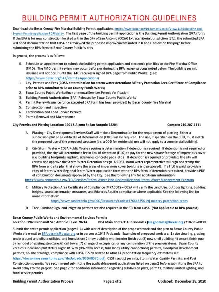 Building Permit Authorization Guidelines: System-Permit-Application-Pdf ...