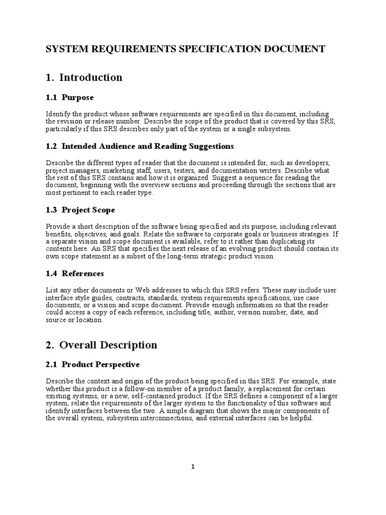 System Requirements Specification Document | PDF | Graphical User Interfaces | Specification ...