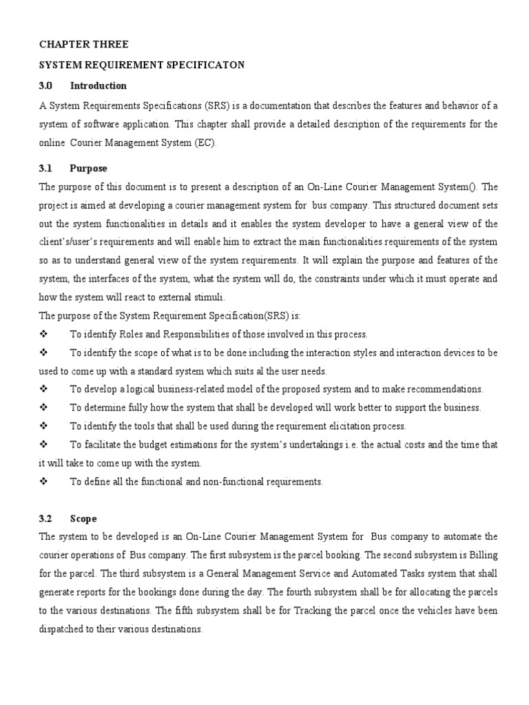 System Requirements Specifications Sample | PDF | Graphical User ...