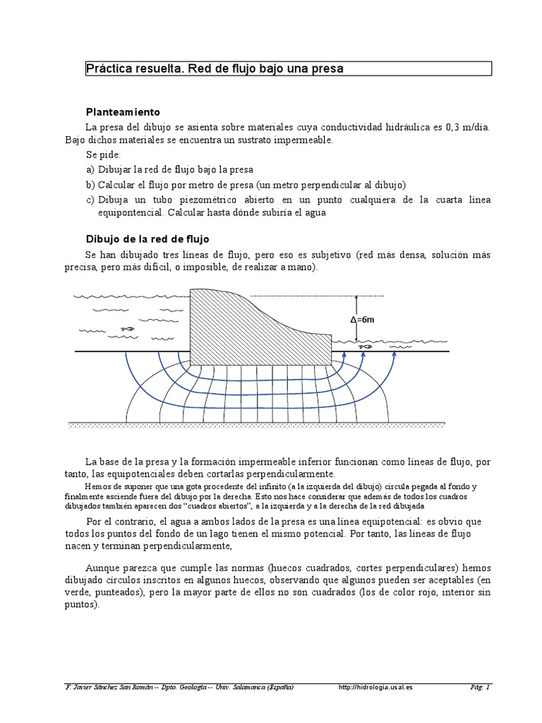 Ejercicio Flujo Presa | PDF