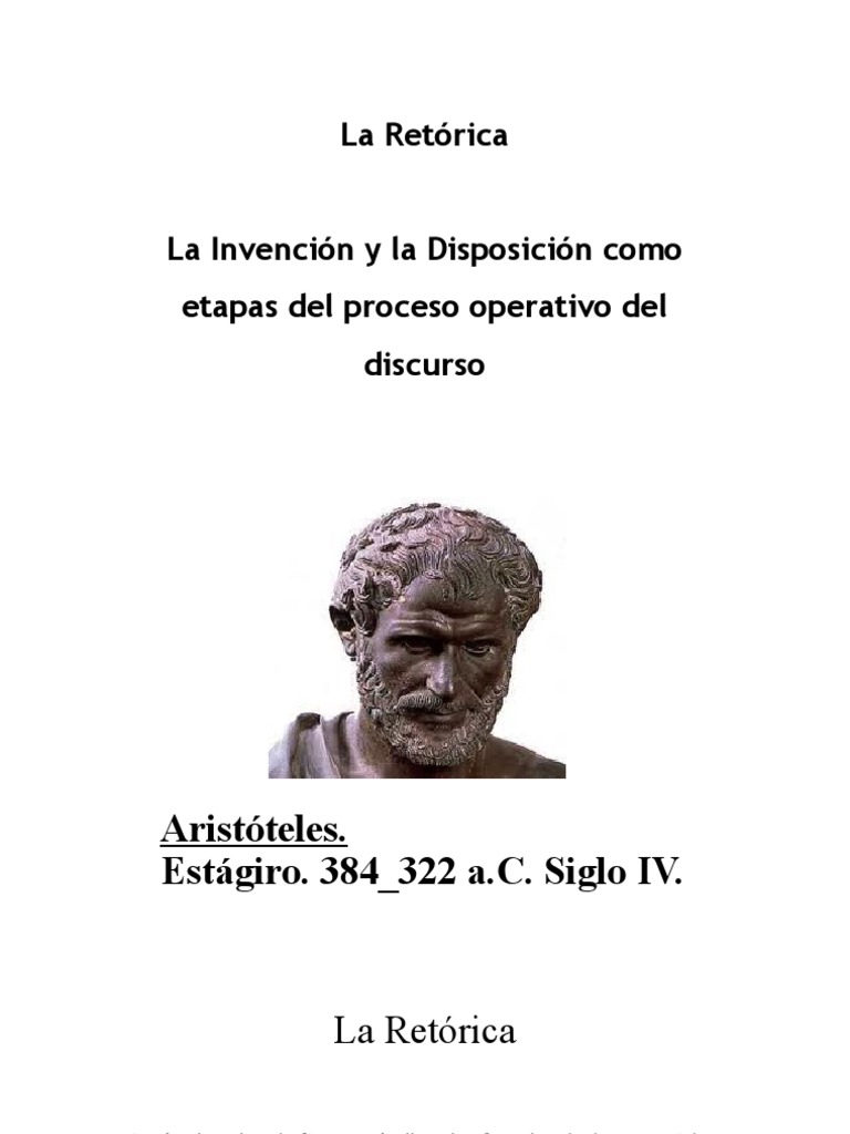 Retórica: Invención y Disposición en Discurso | PDF | Filosofía