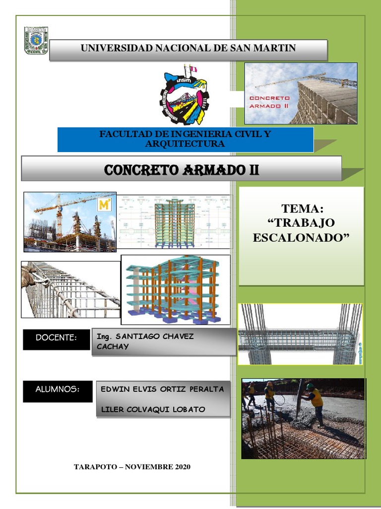 Trabajo Escalonado en Concreto Armado II | PDF