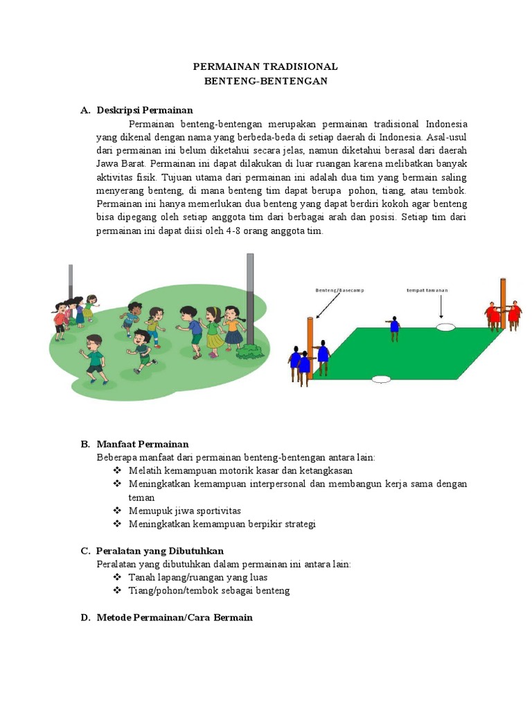 Permainan Tradisional Bentengan | PDF | Olahraga & Rekreasi