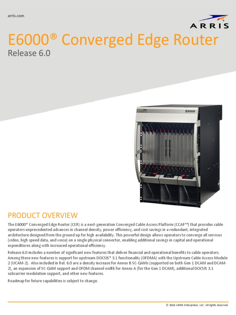 E6000 Converged Edge Router (CER) System Release 6.0 Data Sheet | PDF ...