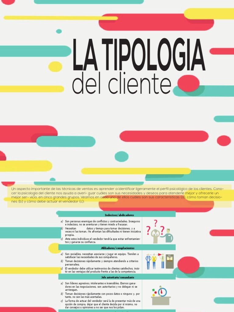 Tipología del Cliente en Ventas | PDF | Comportamiento | Cliente