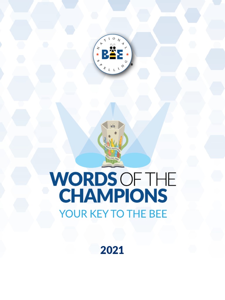 2021 - Printable - Words of The Champions | PDF | Spelling | Lexicology