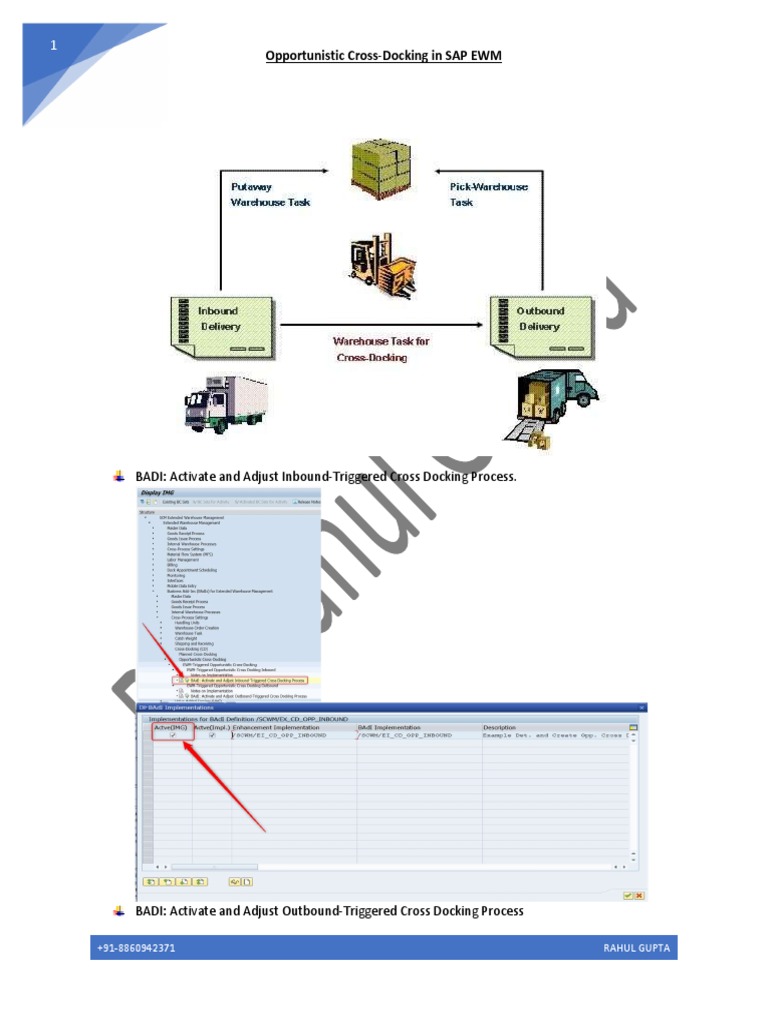 Opportunistic Cross-Docking in SAP EWM | PDF | Application Software ...