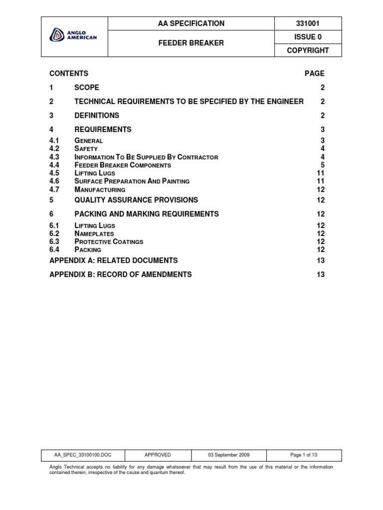 Aa Spec 331001 | PDF | Transmission (Mechanics) | Specification ...