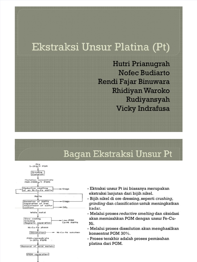 EKSTRAKSI PLATINA DARI BIJIH NIKEL | PDF