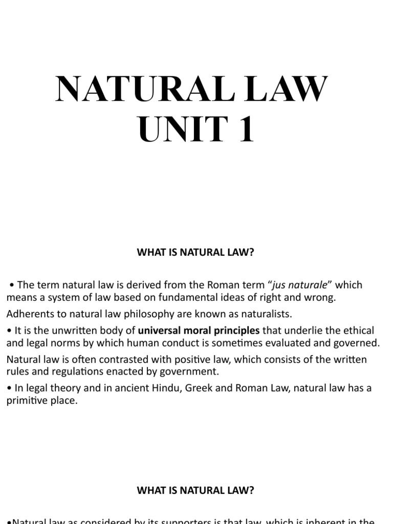 NATURAL LAW PRINCIPLES EXPLAINED | PDF | Natural Law | Stoicism