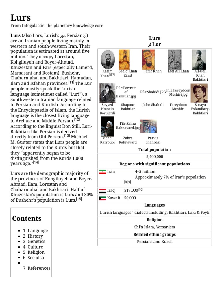Overview of the Lurs Ethnic Group | PDF | Iranian Peoples | Iran