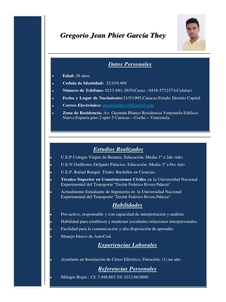 Curriculum Gregorio (1) ,.,. | PDF