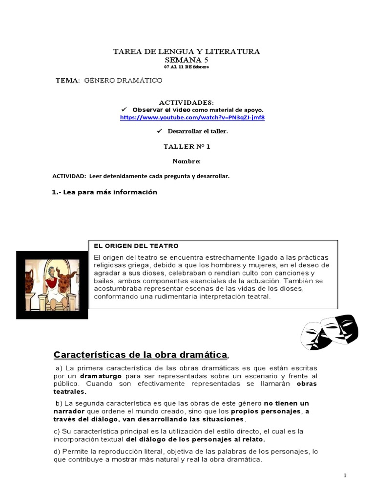 Taller Del Texto Dramático | PDF | Teatro | Diálogo