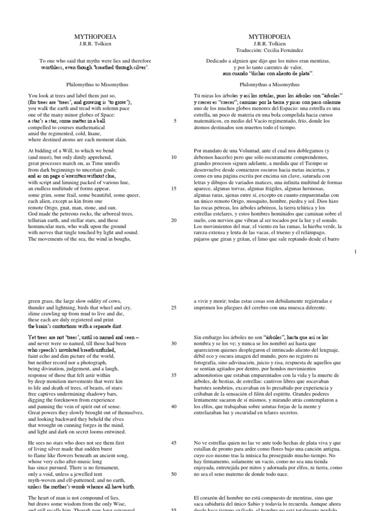 Mythopoeia Unidad V | PDF