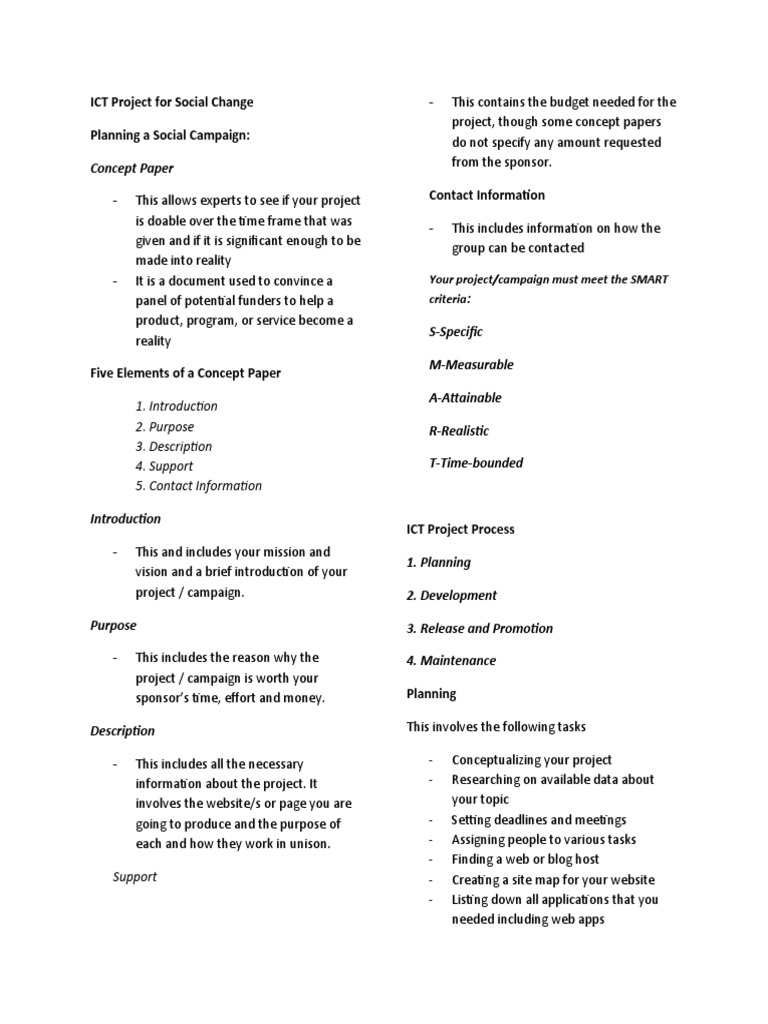ICT Project Planning for Social Change | PDF | Websites | Educational ...
