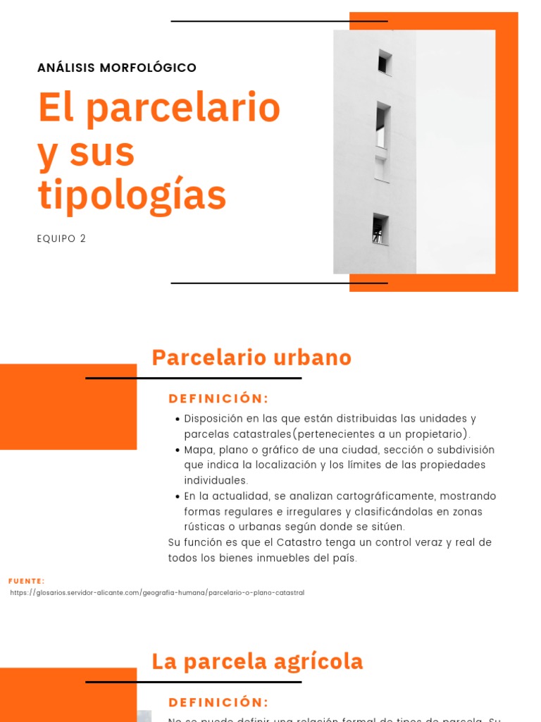 Tipologías y Definición de Parcelas | PDF