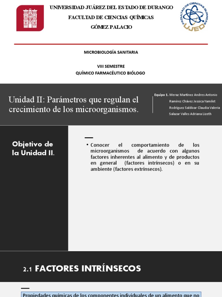 Factores Intrinsecos y Extrinsecos | PDF | Alimentos | Redox