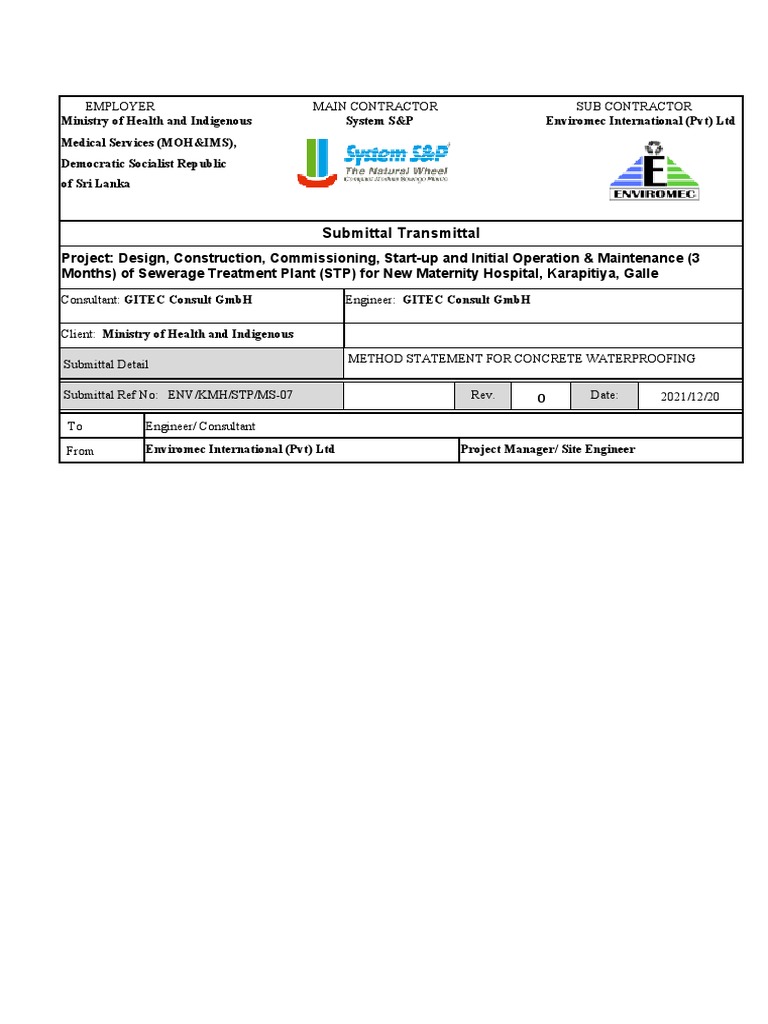 Method Statement for Sloping Screed | PDF | Concrete | Materials