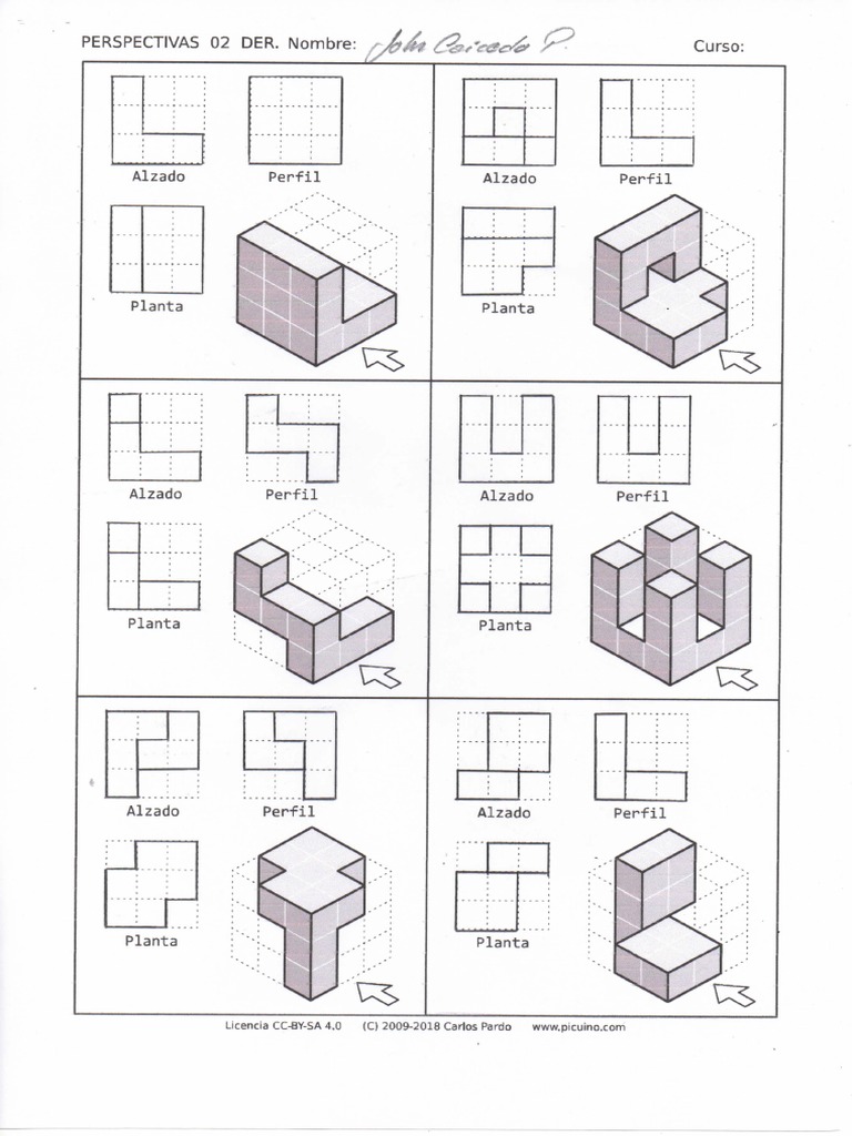 Vistas Básicas En Un Dibujo Técnico Posterior Comp Pdf