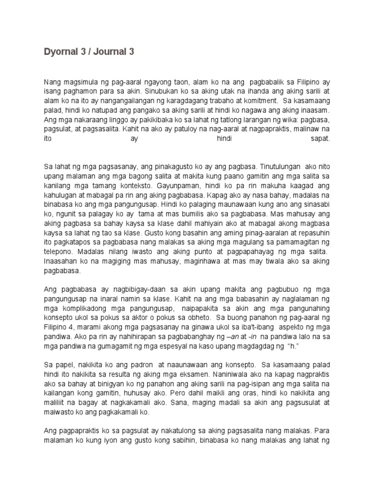 Halimbawa NG Journal | PDF