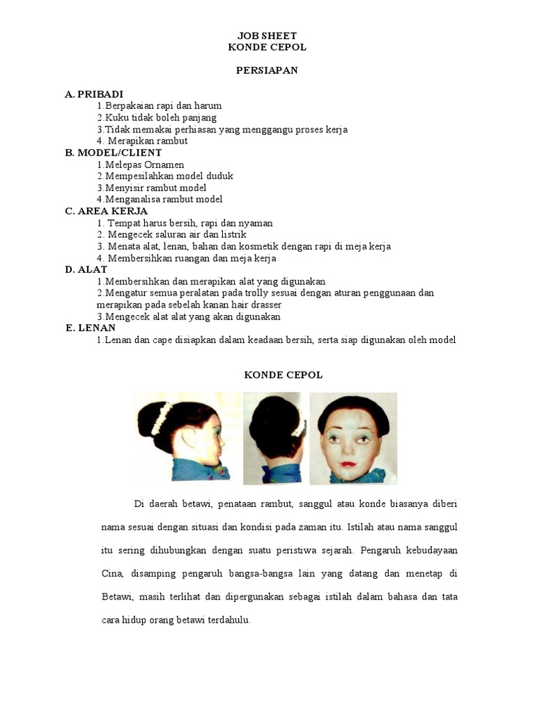 Konde Cepol Betawi | PDF