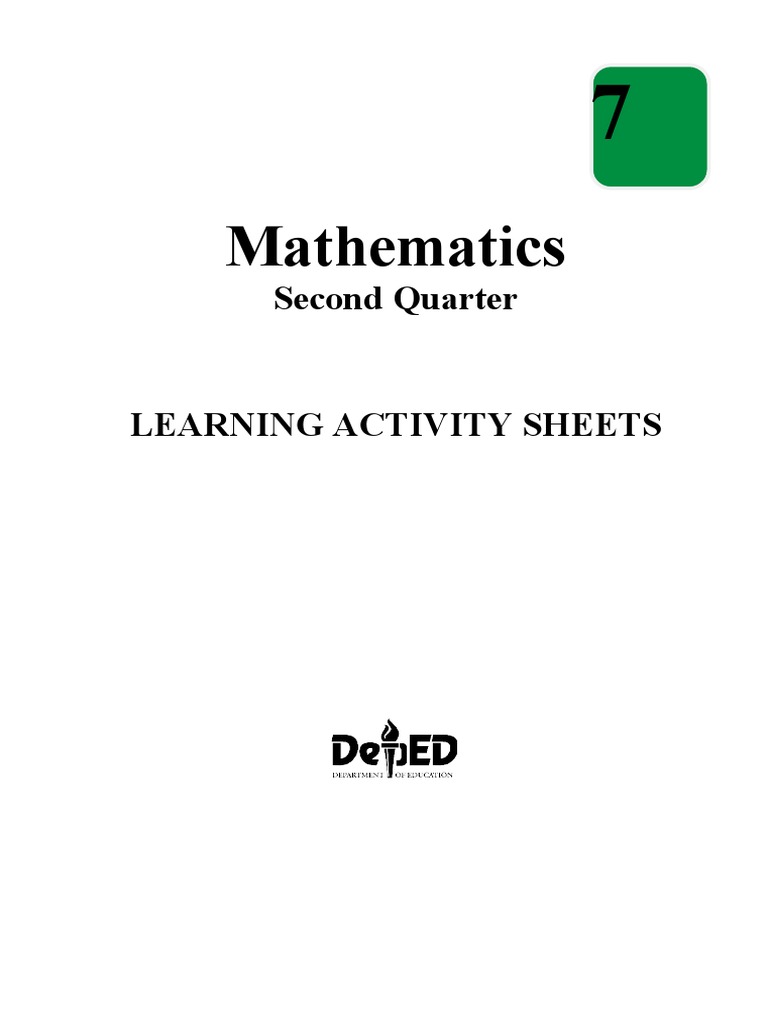Grade 7 Q2 Mathematics LAS | PDF | Equations | Polynomial