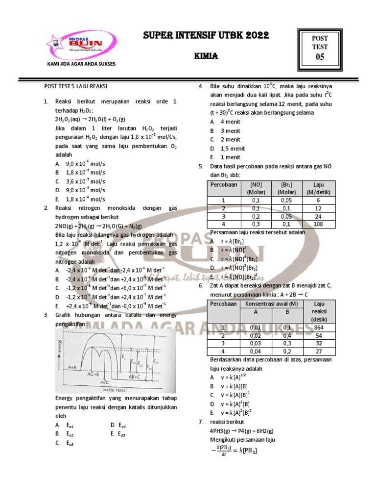 K-5 Post Test | PDF