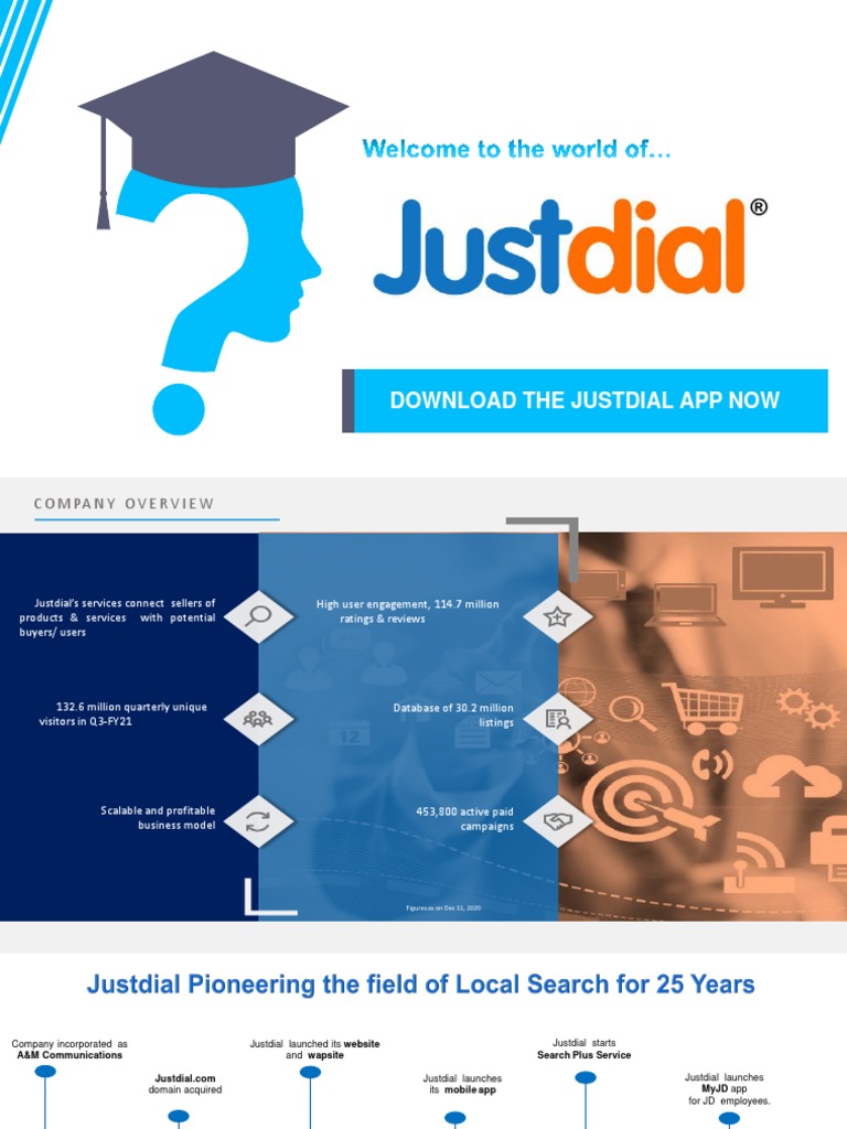 The Justdial App Now: Text Here Text Here Text Here | PDF | Salary ...