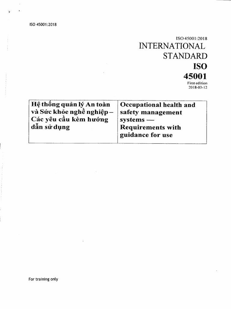 3-Tieu Chuan Iso 45001-2018 | PDF | Occupational Safety And Health