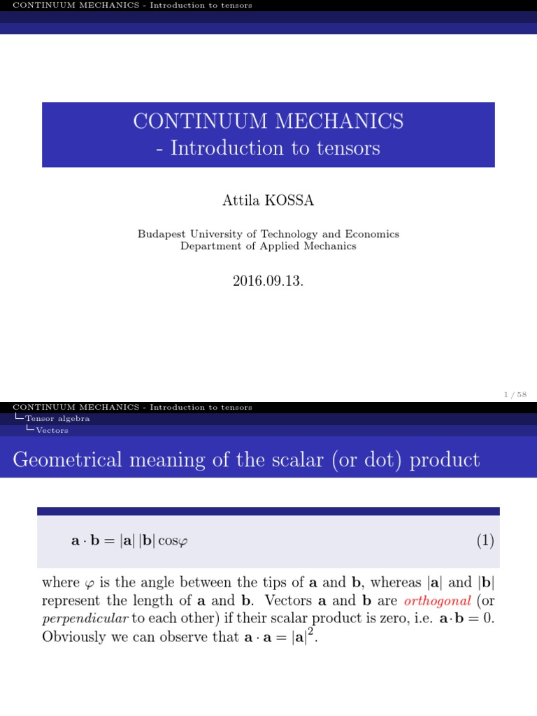 Intro Tensors | PDF | Eigenvalues And Eigenvectors | Tensor