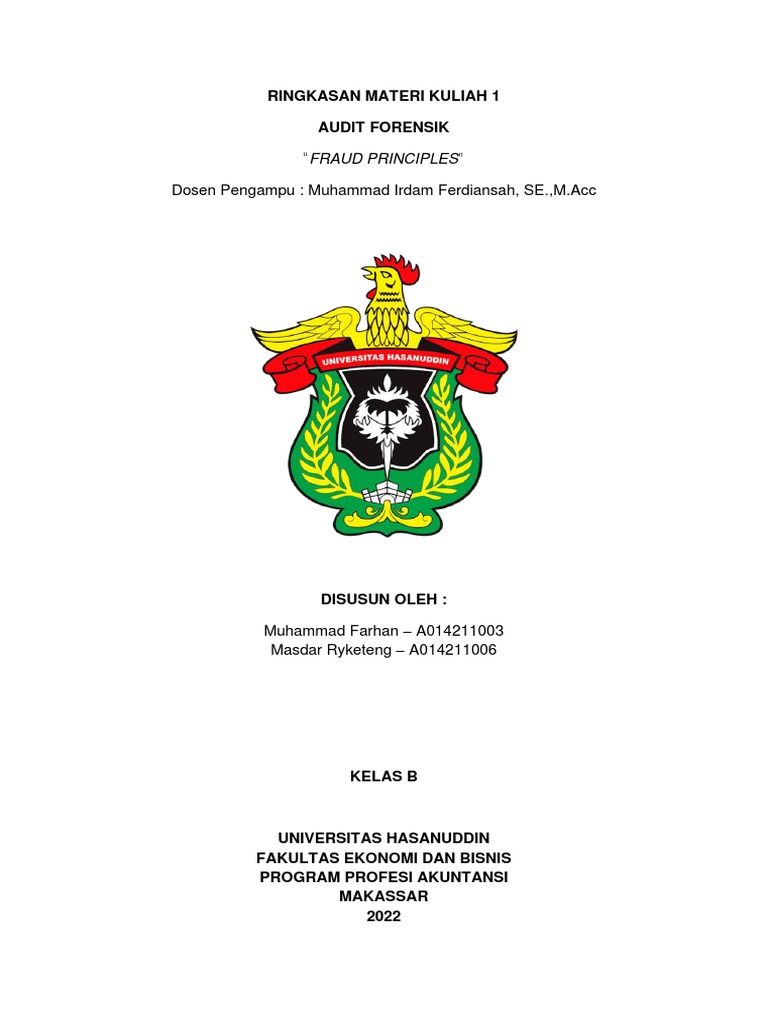 RMK 1 - Muhammad Farhan, Masdar Ryketeng | PDF