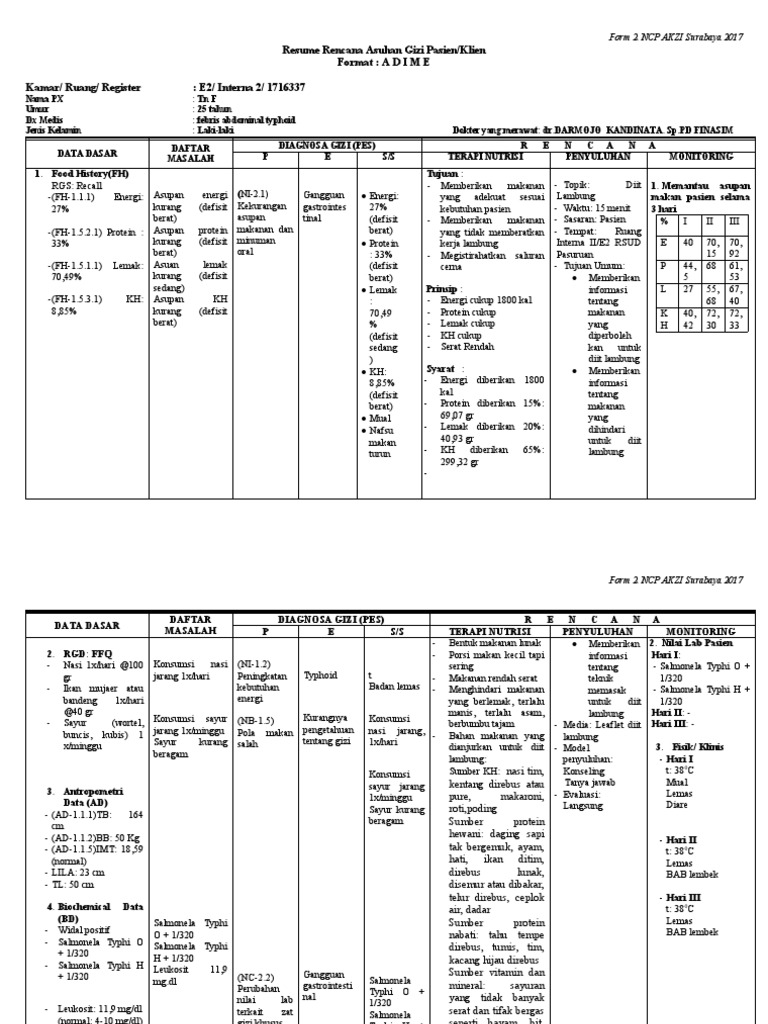 NCP Febris Abdominal Typhoid | PDF