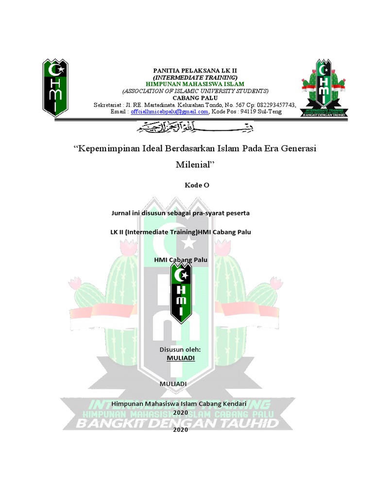 Kepemimpinan Ideal Berdasarkan Islam Pada Era Generasi Milenial Ucup | PDF