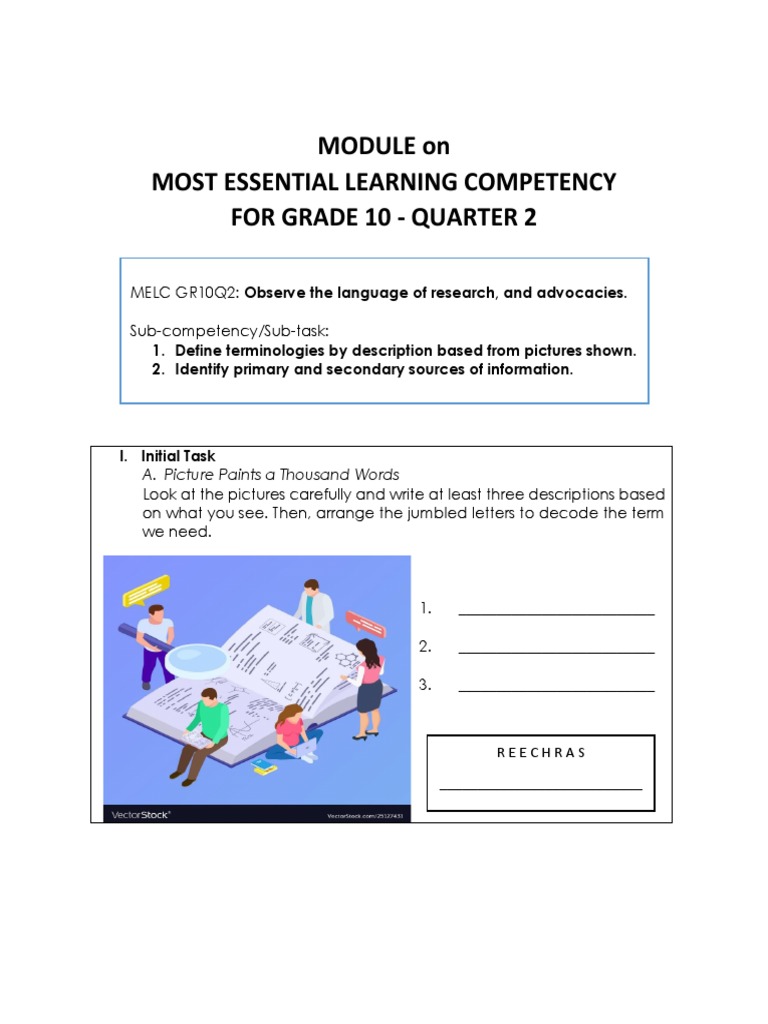 Module On Most Essential Learning Competency For Grade 10 - Quarter 2 ...