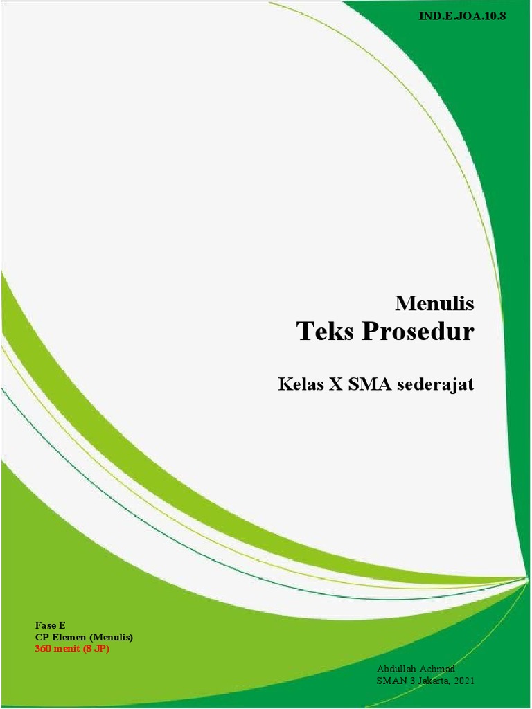 Modul Ajar Teks Prosedur | PDF