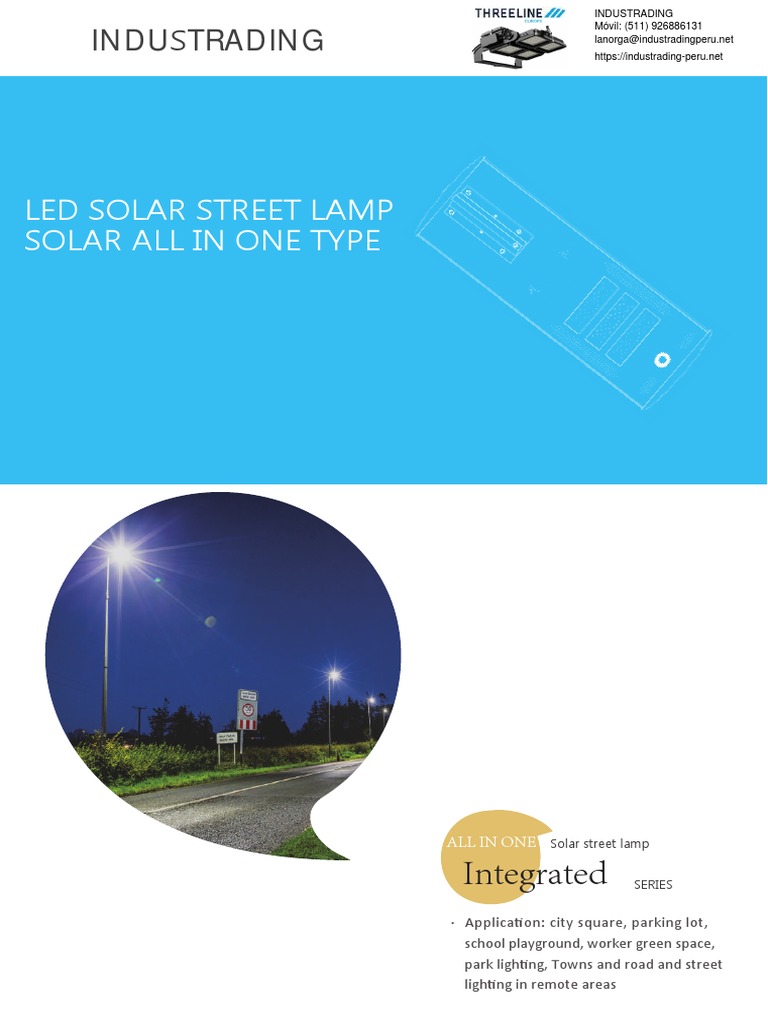 120W All-in-One Solar Street Lamp | PDF | Manufactured Goods | Electricity