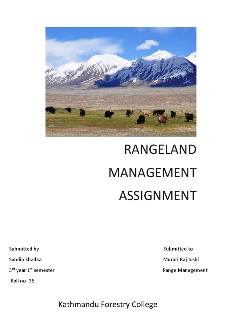 Range Management Assignment | PDF | Agriculture | Grazing
