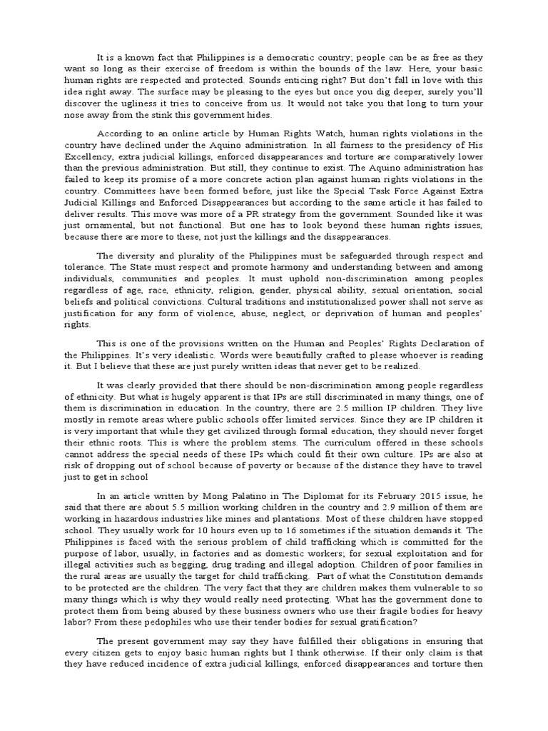 Argumentative Essay | PDF | Human Rights | Ethical Principles