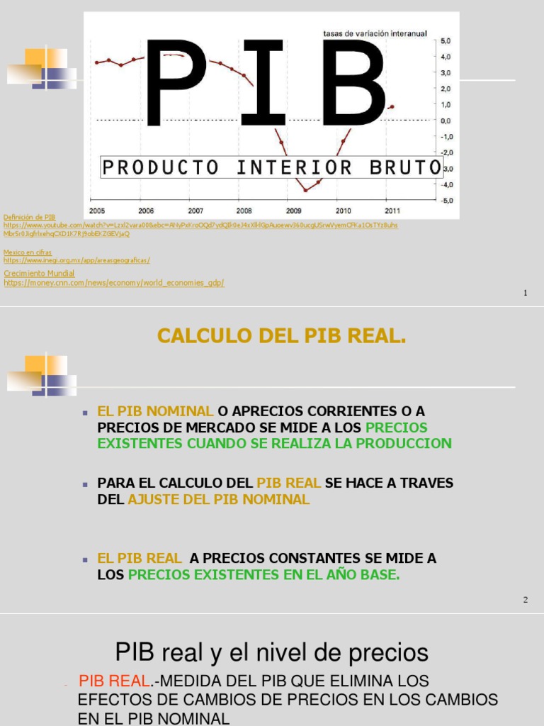 Cálculo del PIB Real y Nominal | PDF | Producto Interno Bruto | Precios