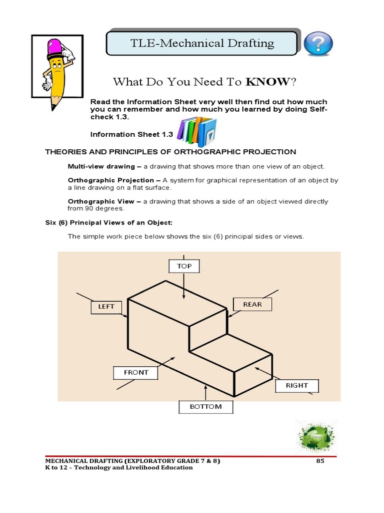 TLE-Mechanical Drafting What Do You Need To KNOW?: A Line Drawing On A ...