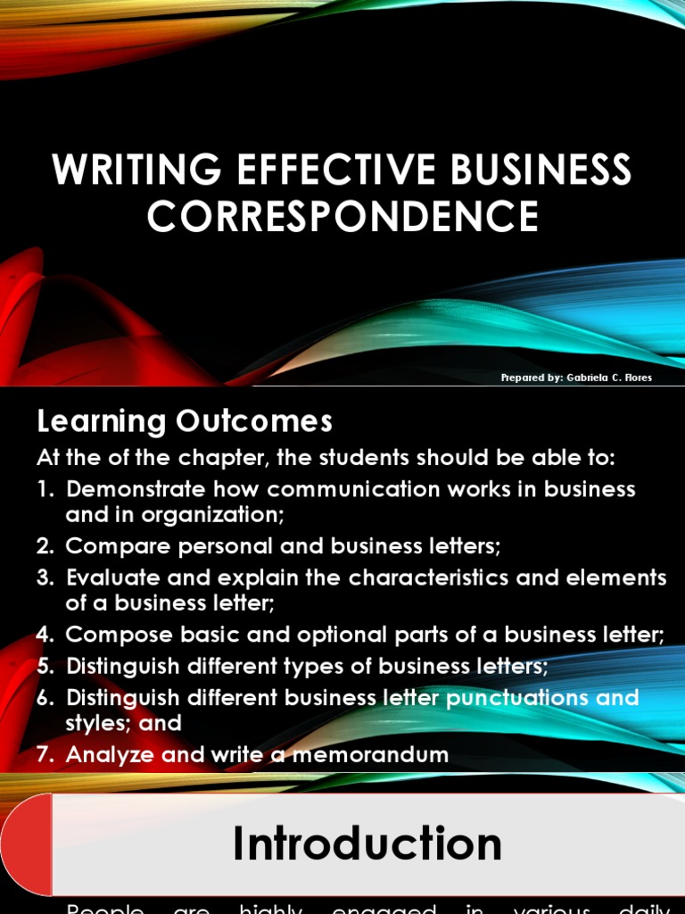 Module 5 - Writing Effective Business Correspondence | PDF ...