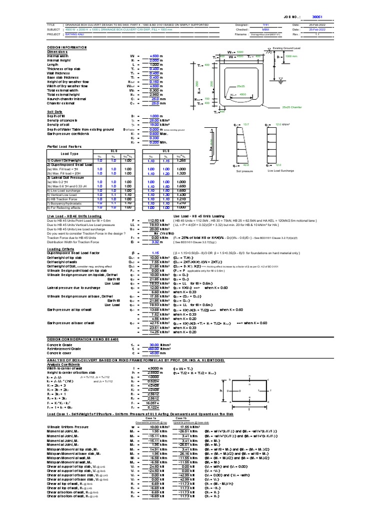 Single Cell Box Culvert | PDF | Fluid Mechanics | Civil Engineering