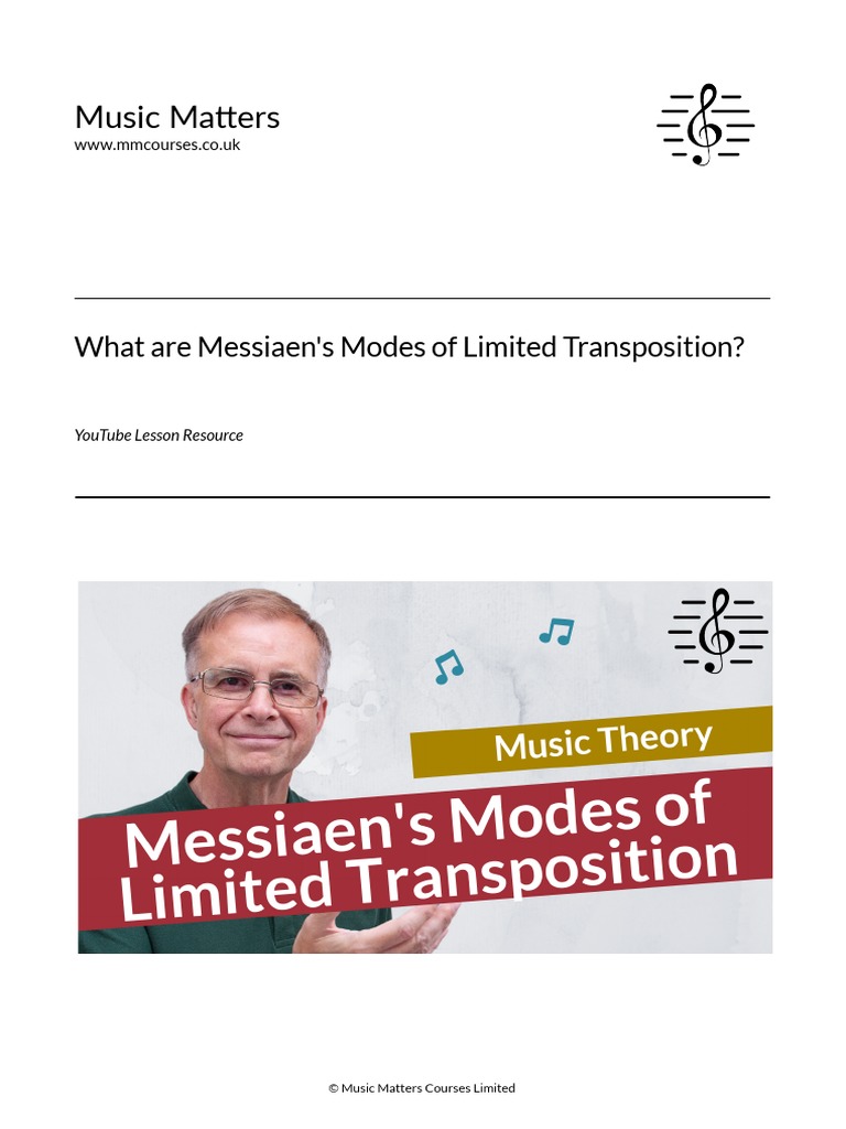 Messiaen's Modes of Limited Transposition | PDF