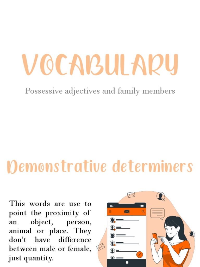 Vocabulary: Possessive Adjectives and Family Members | PDF | Family ...
