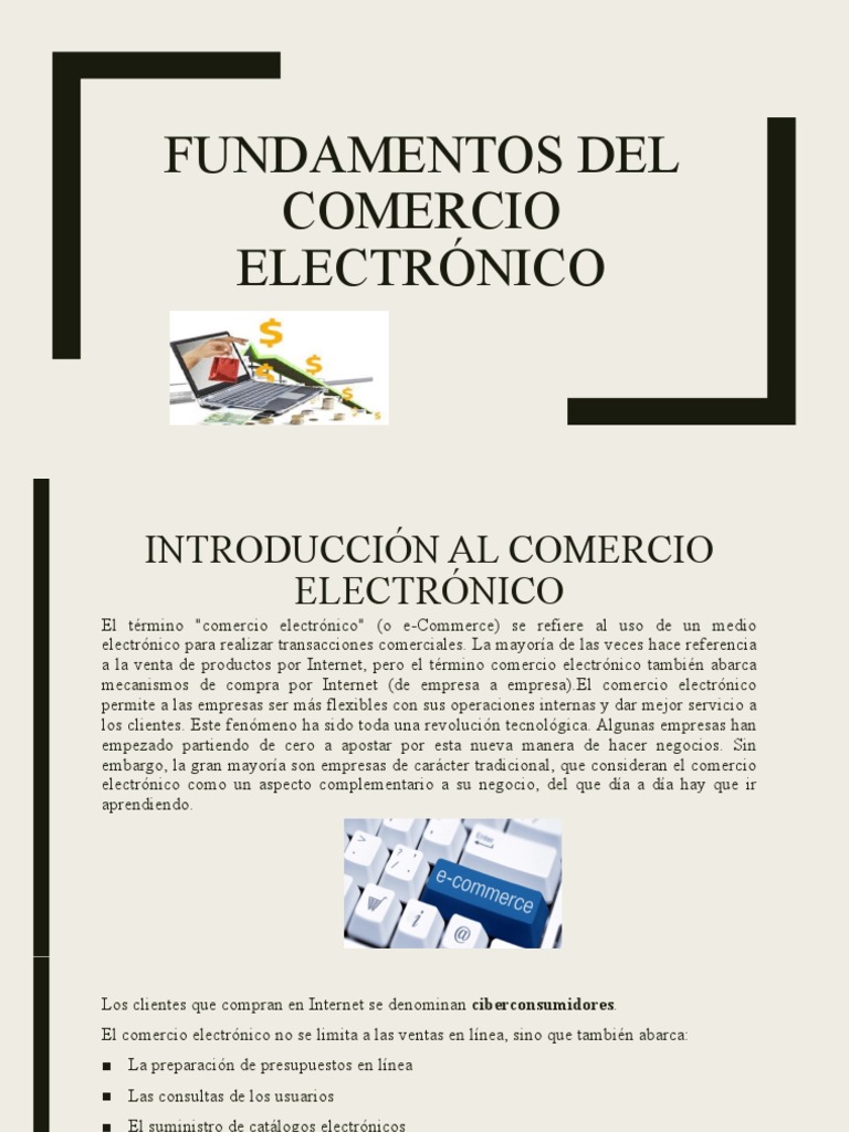 Clase 1 Fundamentos Del Comercio Electronico | PDF | Comercio ...