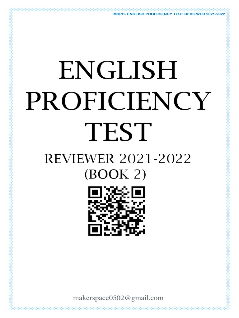 English Proficiency Test: REVIEWER 2021-2022 (BOOK 2) | PDF | Ancient ...