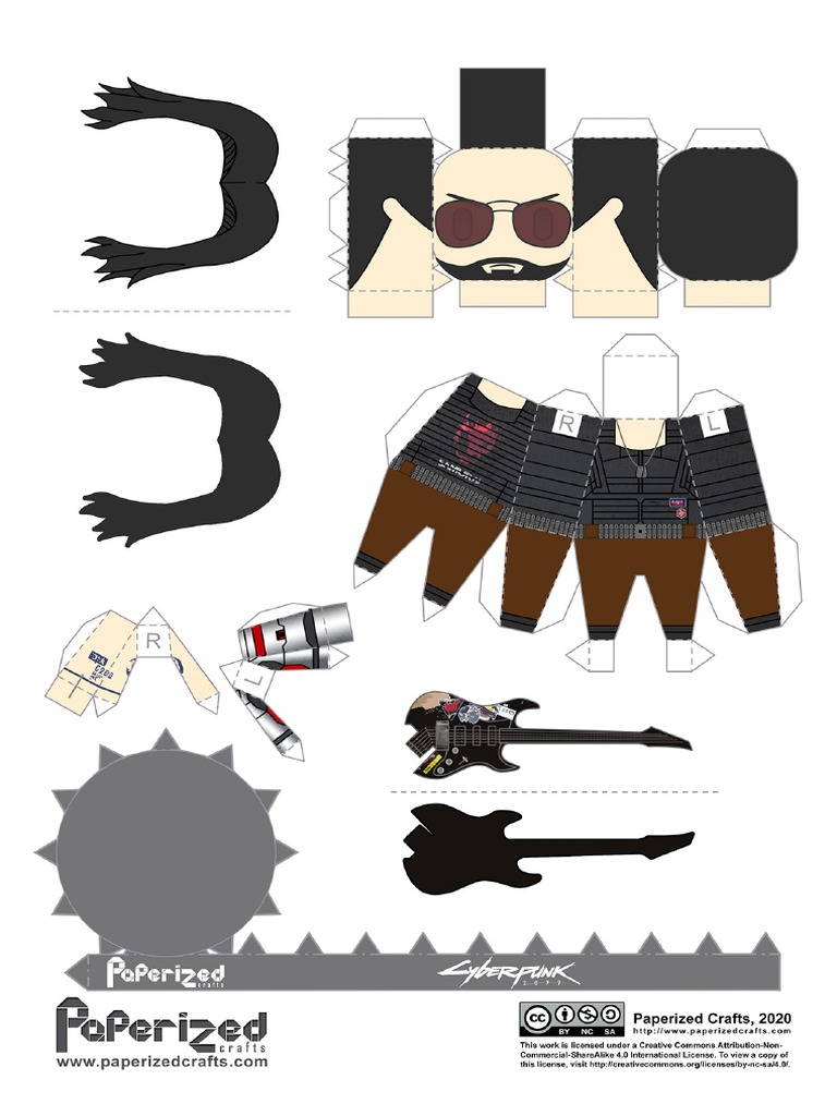 Cyberpunk 2077 - Johnny Silverhand Papercraft | PDF
