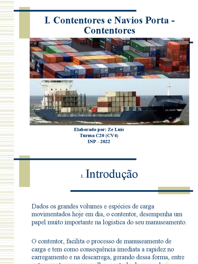 Contentores e Navios Porta Contentores | PDF | Logística | Navios
