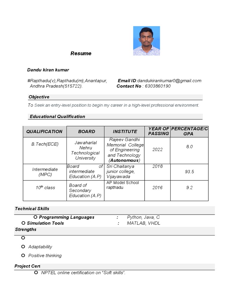 Kiran Resume Ud | PDF