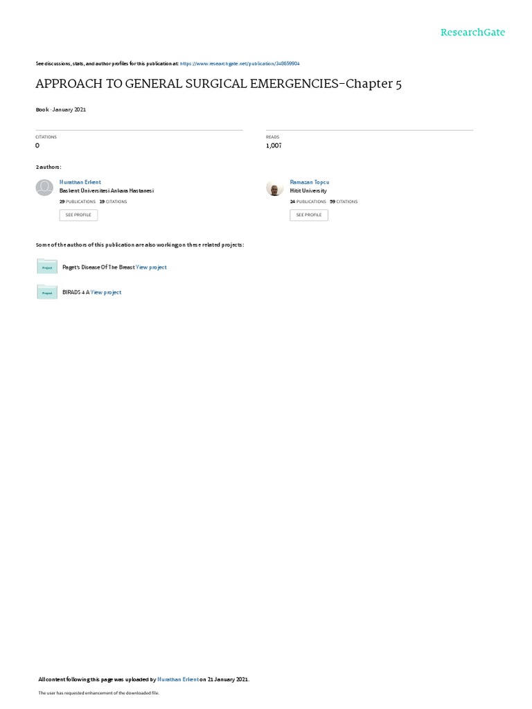 Approach To General Surgical Emergencies | PDF